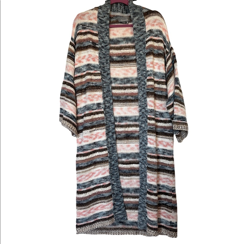 Anthropologie Lizzie Shimmer Knit Duster Kimono - Gem